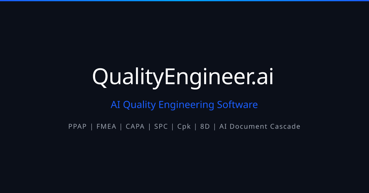 AI Quality Engineering Software for Manufacturing | QualityEngineer.ai